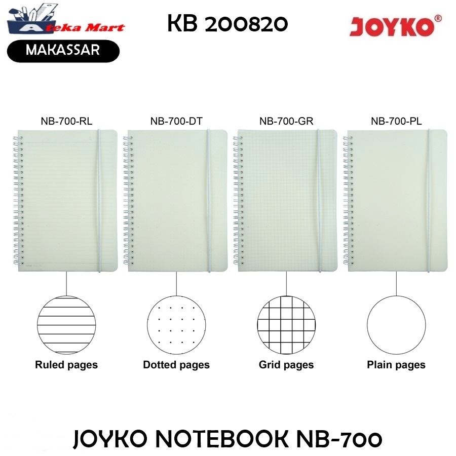 Jual JOYKO NOTEBOOK NB-700 RULED GRID PLAIN DOTTED A5 | Shopee Indonesia Jual JOYKO NOTEBOOK NB-700 RULED GRID PLAIN DOTTED A5 | Shopee Indonesia