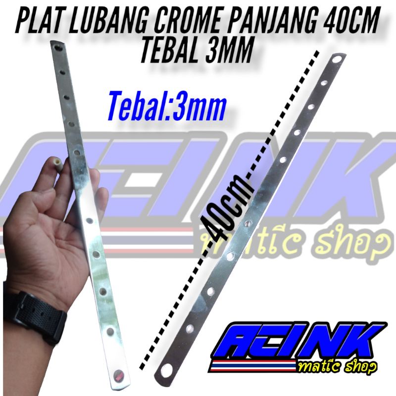 Jual Pengaris lubang besi crome/panel plat lubang besi crome/panel ...