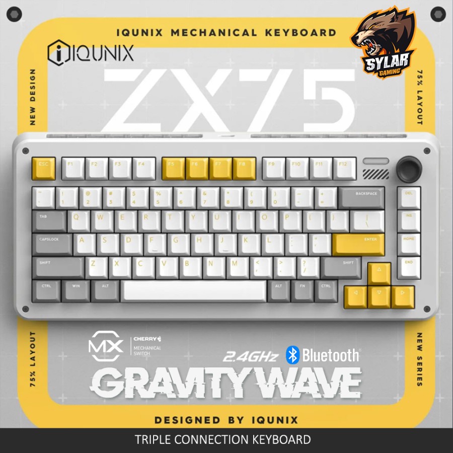 Jual Iqunix ZX75 Gravity Wave RGB LED Wireless Mechanical Gaming ...