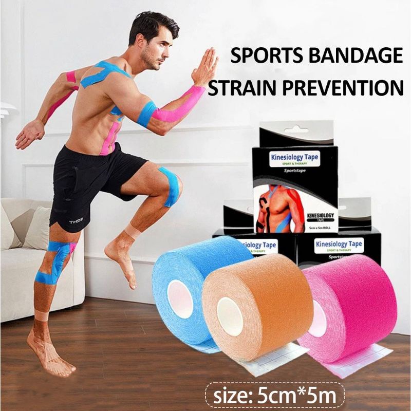 Jual KINESIO TAPE 5CM X 5M KINESIOLOGY TAPPING IMPORT ORIGINAL | Shopee Indonesia