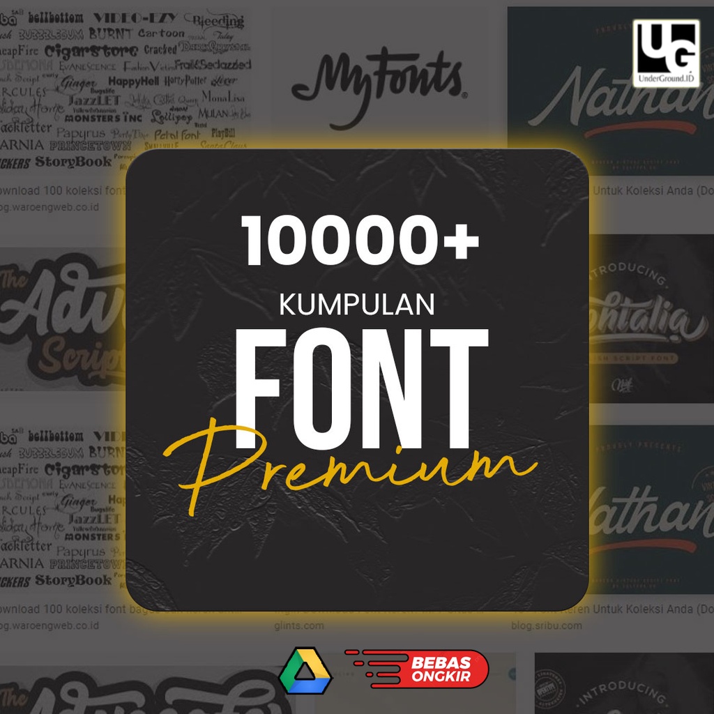 Jual Kumpulan Font Premium Untuk Kebutuhan Desain Aestethic 10.000 ...