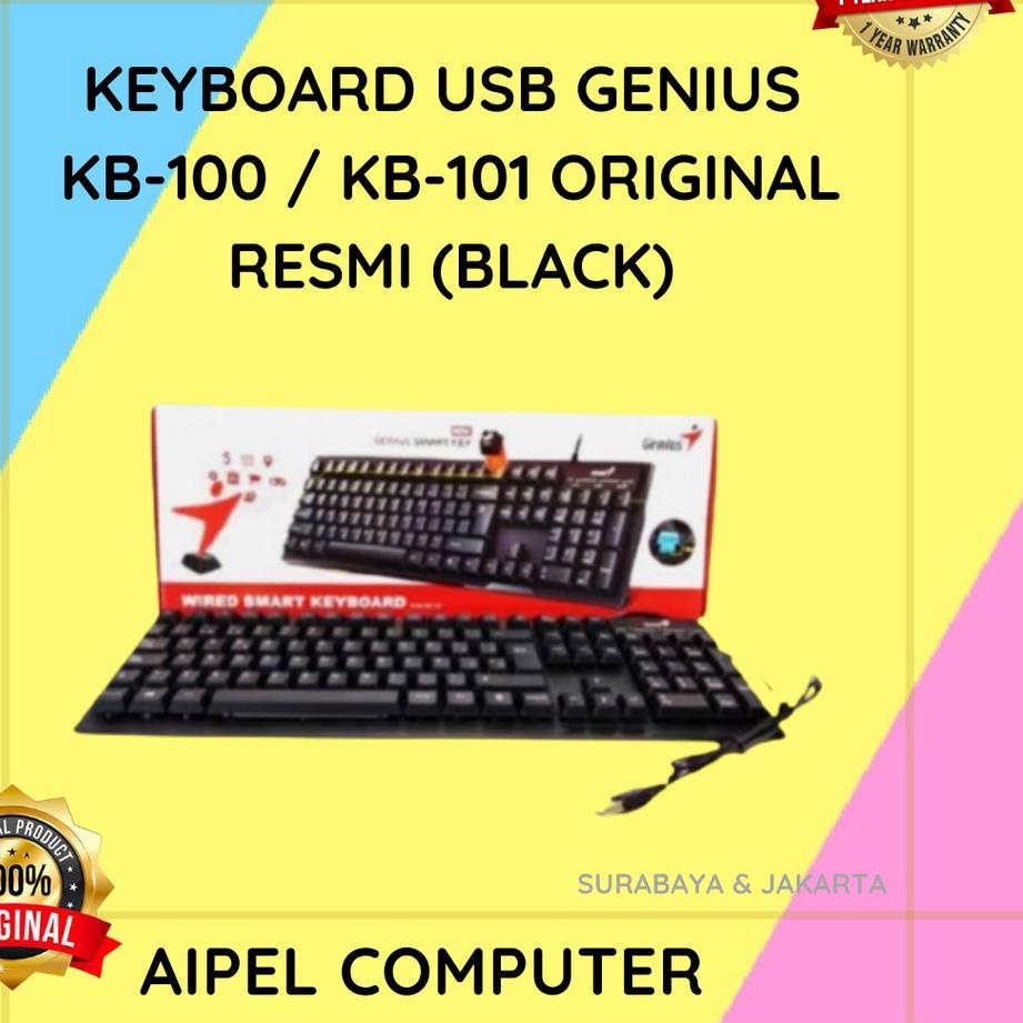 Jual Limited | FG2 | KB1 | KEYBOARD USB GENIUS KB-100 / KB-101 ORIGINAL RESMI (BLACK) | Shopee ...