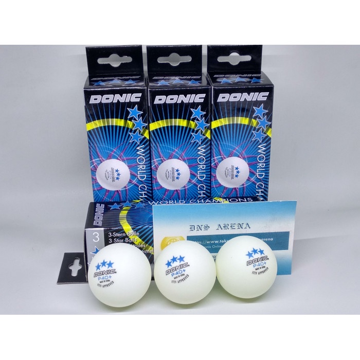 Jual Bola Pingpong - tenis meja Donic 3-Star P40+ Poly Balls ORIGINAL WHITE | Shopee Indonesia