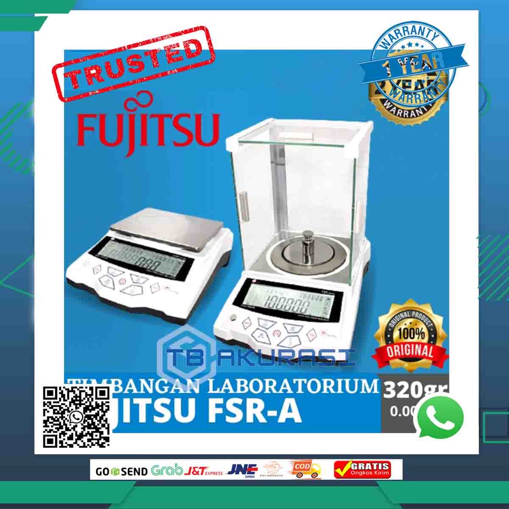 Jual Timbangan Laboratorium 320g x 0.001g /Analitik/FUJITSU FSR-A 320g /1mg New Original Garansi ...