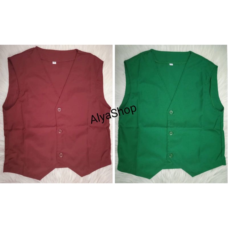 Jual Baju Rompi Sekolah SD/ MI | Rompi Sekolah Merah dan Hijau Merk ...