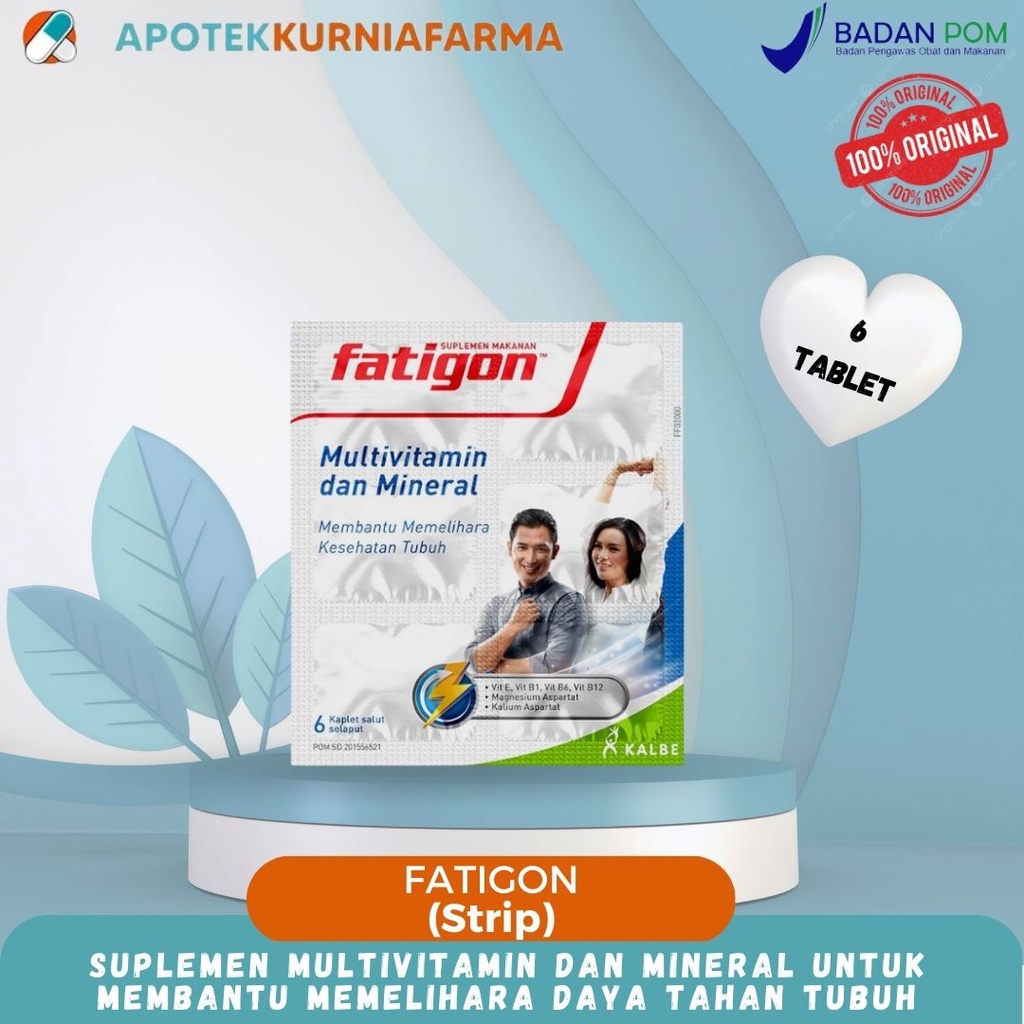 Jual Fatigon Kaplet Multivitamin dan Mineral (1 strip isi 6 kaplet ...