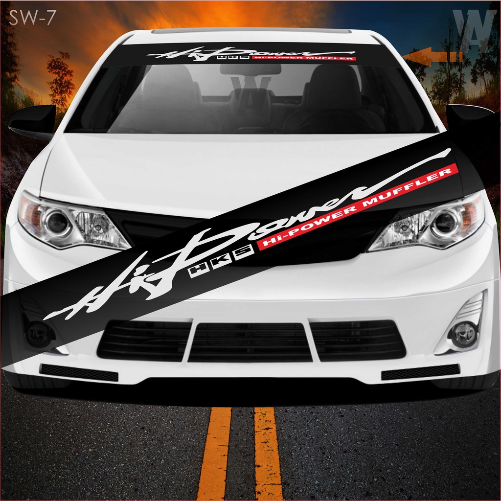 Jual stiker hipower hks kaca mobil depan cutting sticker custom ...