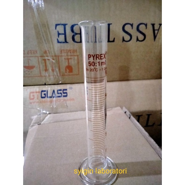Jual measuring cylinder/gelas ukur 50 ml pyrex class A | Shopee Indonesia