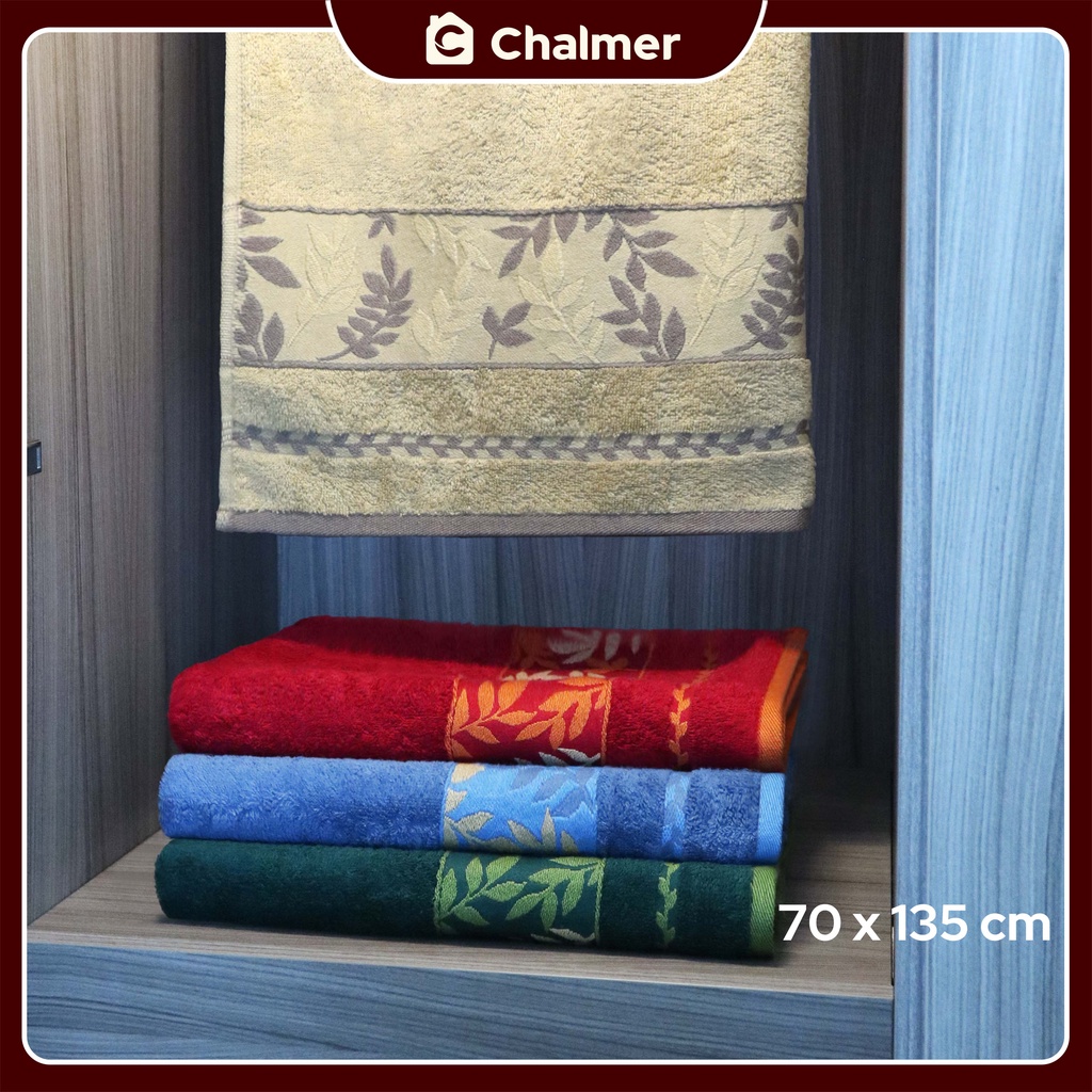 Jual Handuk Mandi Chalmer 70 x 135 cm Motif Leafy Handuk Mandi Dewasa ...