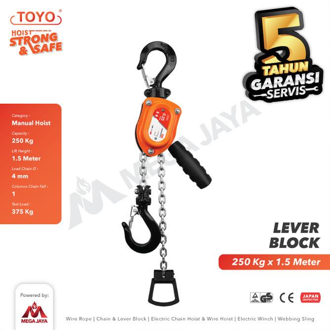 Jual Mini Lever Block / Lever Hoist 250 Kg X 1.5 Meter Toyo | Shopee ...