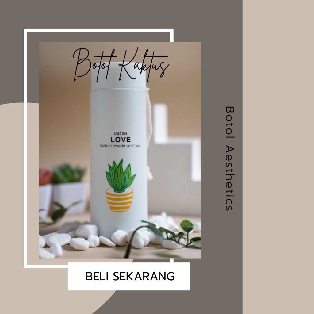 Jual Botol kaktus Aesthetic,botol minum,termos | Shopee Indonesia