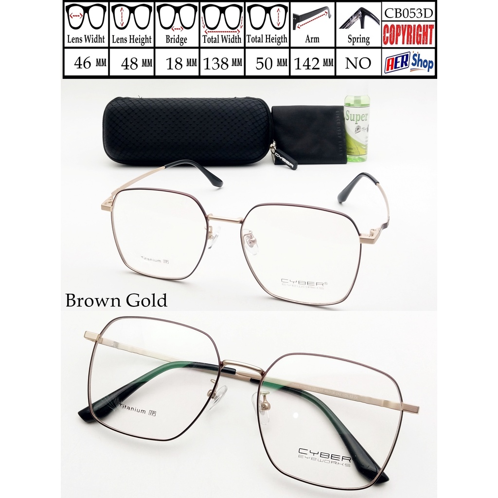 Jual kacamata original CYBER metal kacamata minus trendy frame unisex ...