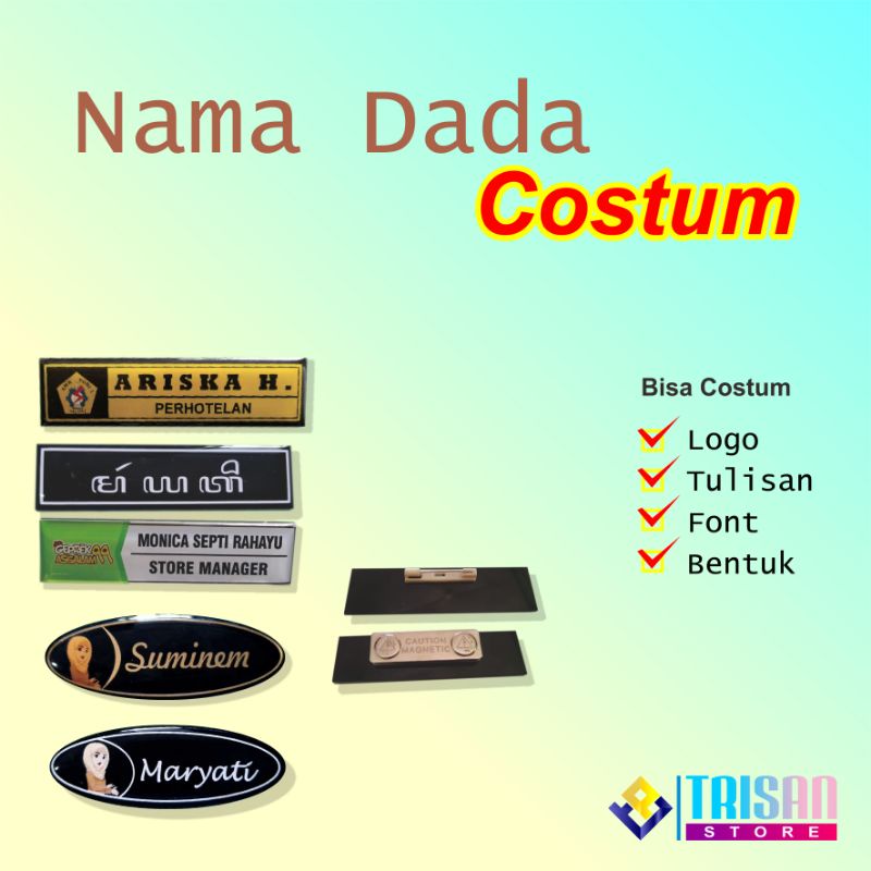 Jual nama dada/ name tag | Shopee Indonesia