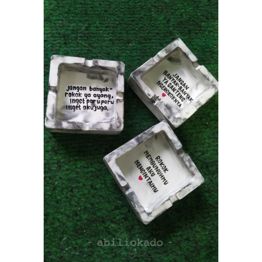 Jual Asbak Custom Text / Asbak Aesthetic / Ashtray /Gift Cowok / Kado ...
