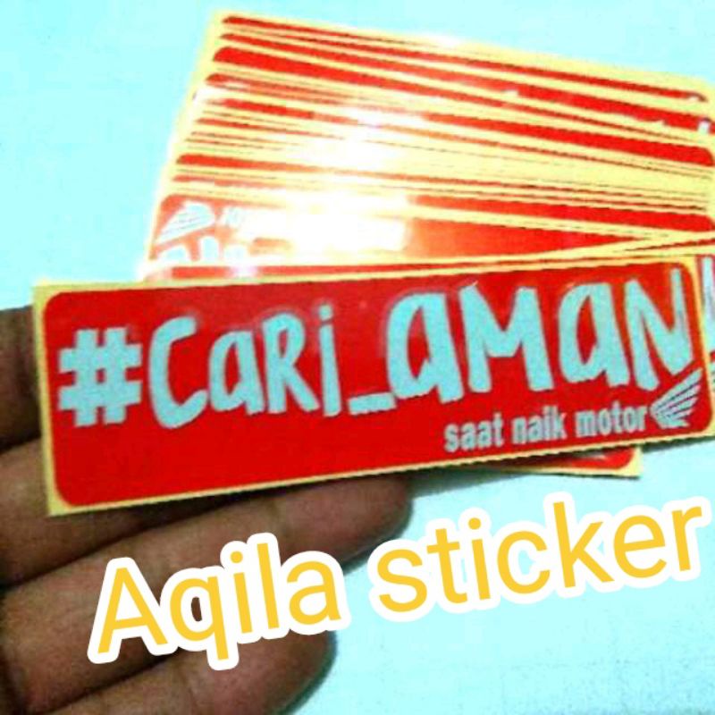 Jual STICKER CARI AMAN NAIK MOTOR HONDA CUTTING | Shopee Indonesia