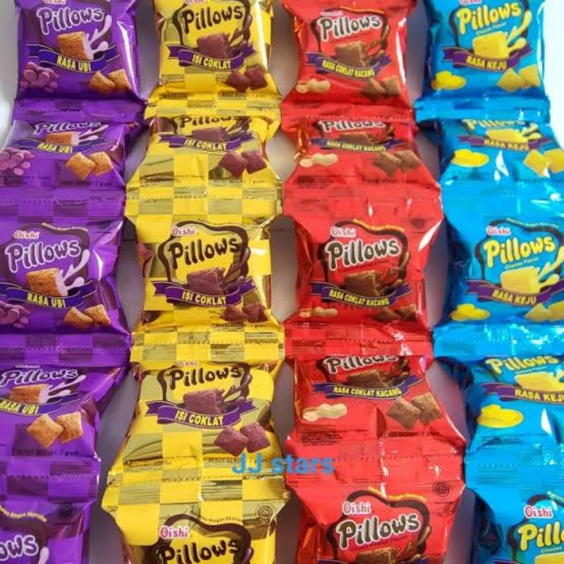 Jual OISHI PILLOWS RASA UBI ISI 10 PCS/OISHI PILLOWS UBI/KEJU/COKLAT ...