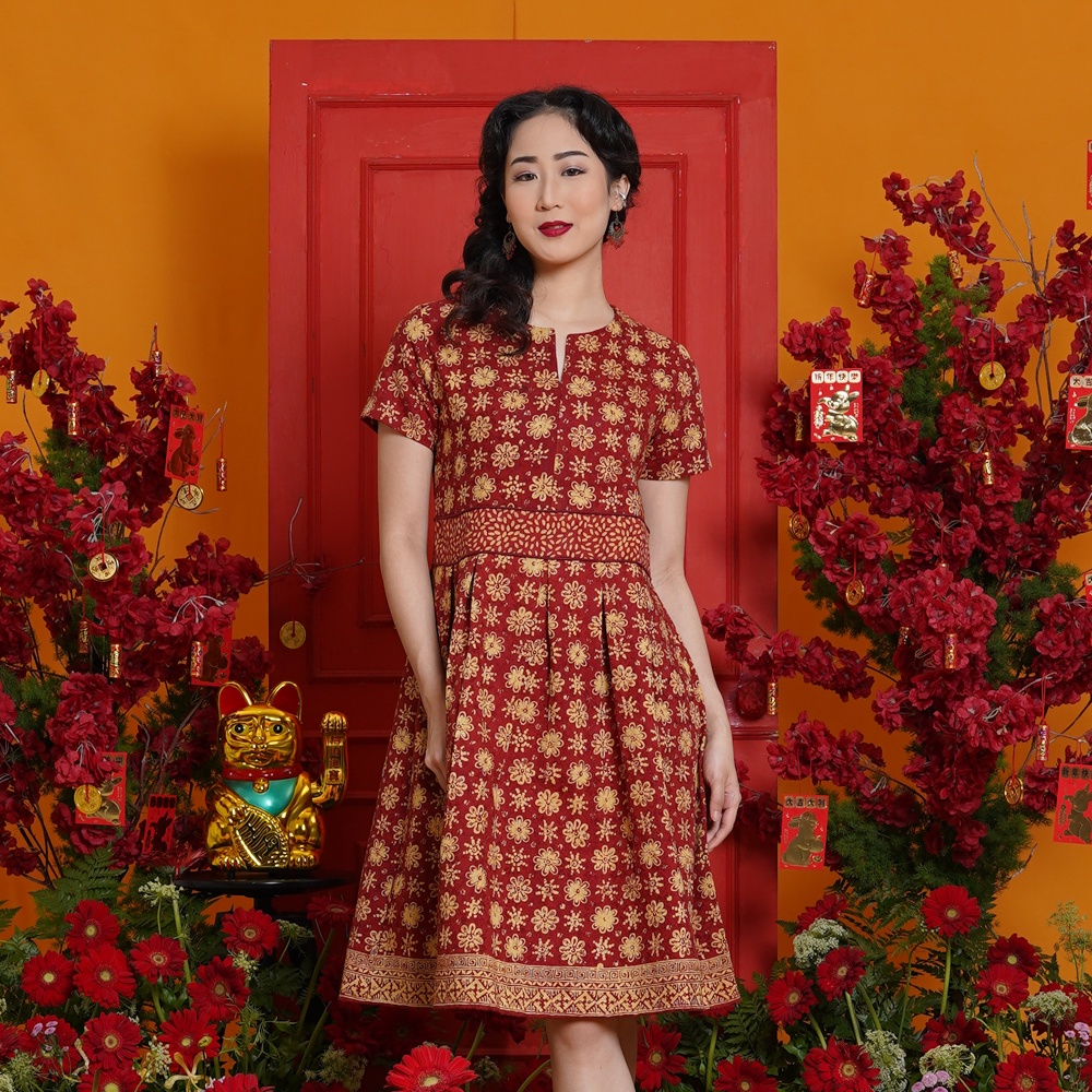 Jual NONA RARA - Trully CNY Dobi D0383, Baju Batik Kasual Modern ...