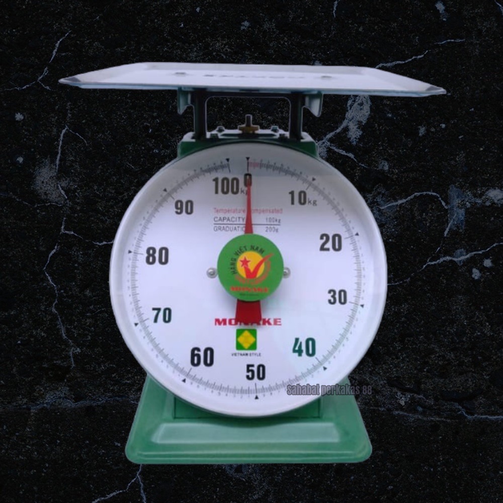 Jual Timbangan Manual Jarum Duduk MONAKE 100 Kg Besi Plat Datar Rata ...