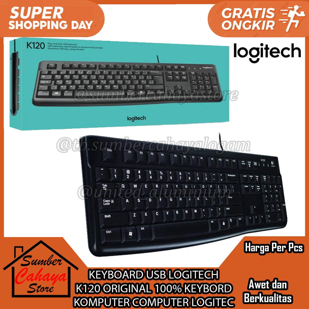 Jual KEYBOARD USB LOGITECH K120 ORIGINAL 100% KEYBORD KOMPUTER COMPUTER ...