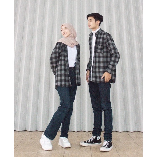 Jual Kemeja Flannel Couple PASANGAN Motif Kotak Kotak Terbaru ...