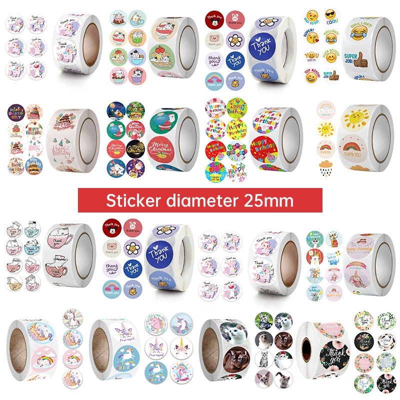 Jual STIKER THANK YOU LABEL STKER LUCU ISI 100PCS | Shopee Indonesia
