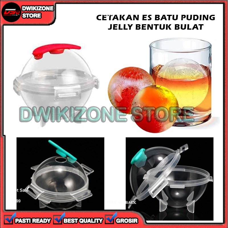 Jual [GROSIR] CETAKAN CETAK ES BATU PUDING JELLY BULAT JUMBO 5CM 5 CM ...