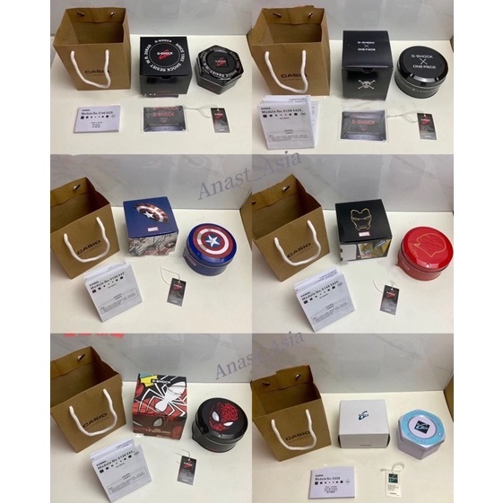 Jual Box Kaleng Kotak Jam Tangan Casio G-Shock Fullset Black Spiderman ...
