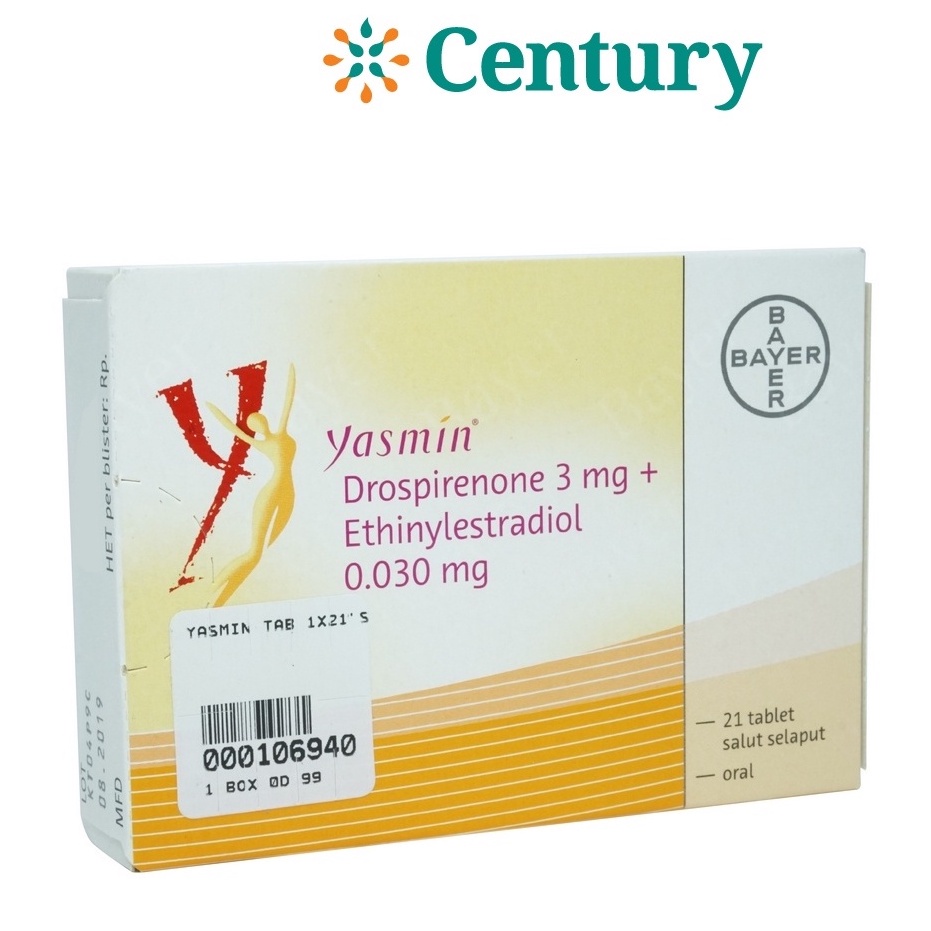 Jual YASMIN TABLET 1 STRIP 21 TABLET / PIL KB / KONTRASEPSI ORAL/HORMON ...
