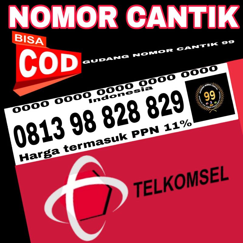 Jual Nomor Cantik Kartu Perdana Simpati Telkomsel 4G | Shopee Indonesia