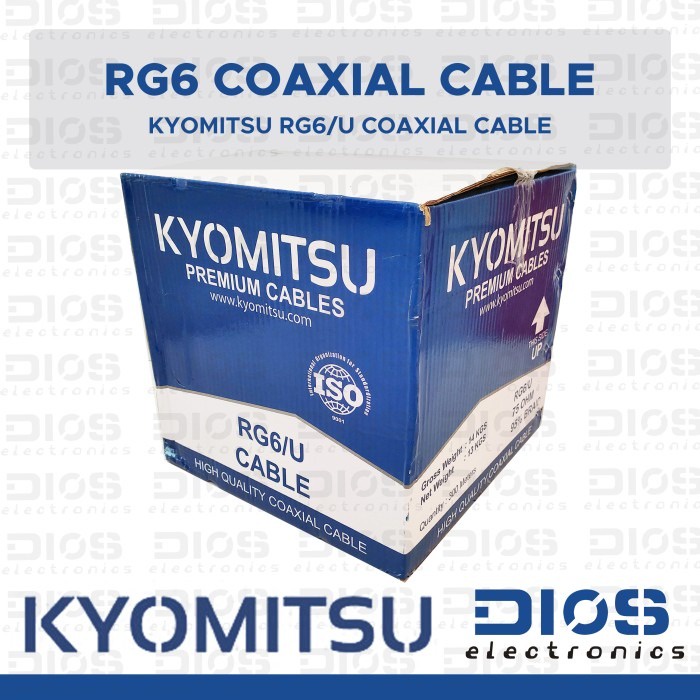 Jual KYOMITSU Kabel Antena RG6/U 75 Ohm Coaxial Cable (meteran/roll) | Shopee Indonesia