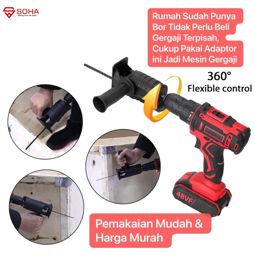 Jual TK-12 Adaptor Gergaji Bor Listrik/Electric Saw Adapter ...