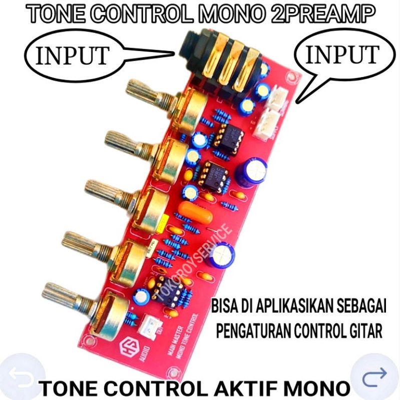 Jual Tone Control Aktif Mono IC JRC4558 Ori / Tone Control Mono 2 Preamp | Shopee Indonesia