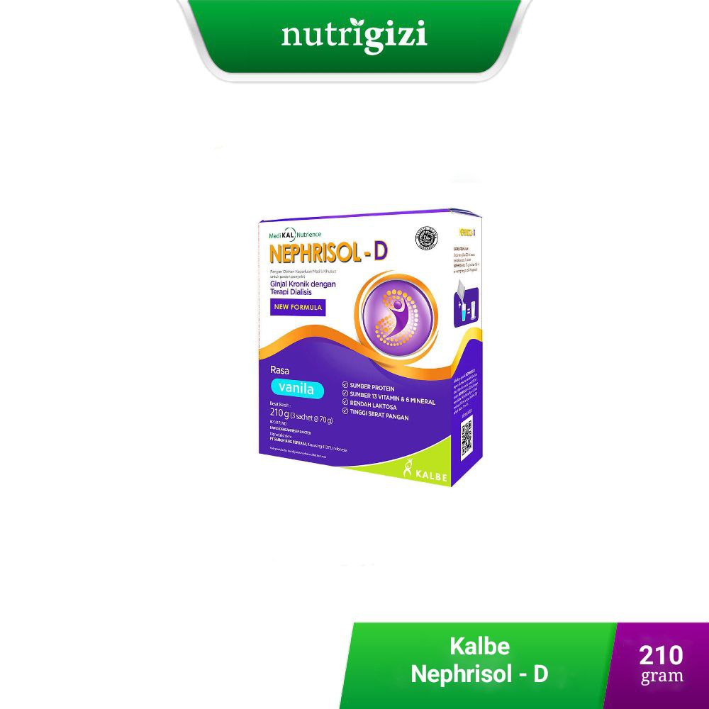 Jual Nutrigizi | Kalbe Nephrisol - D Rasa Vanila / Capucino 210 gram ...