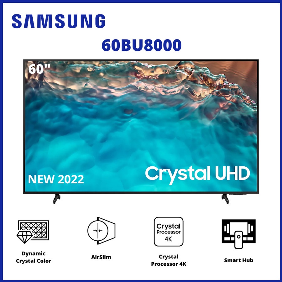 Jual Samsung Smart TV Crytal UHD 4K 60 Inch 60BU8000 | Shopee Indonesia