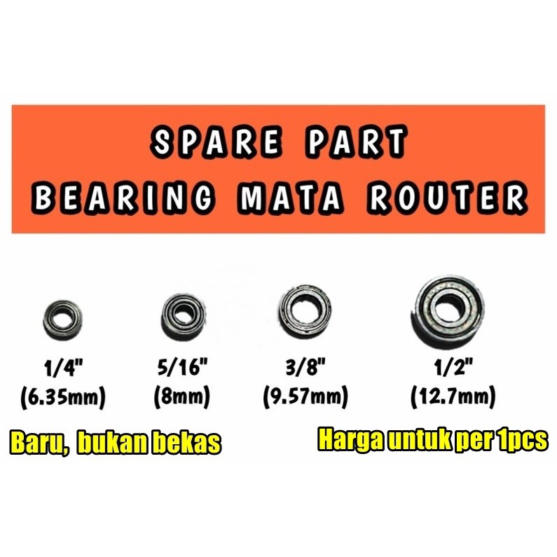 Jual bearing mata router klaker mata profil spare part flush trim ...