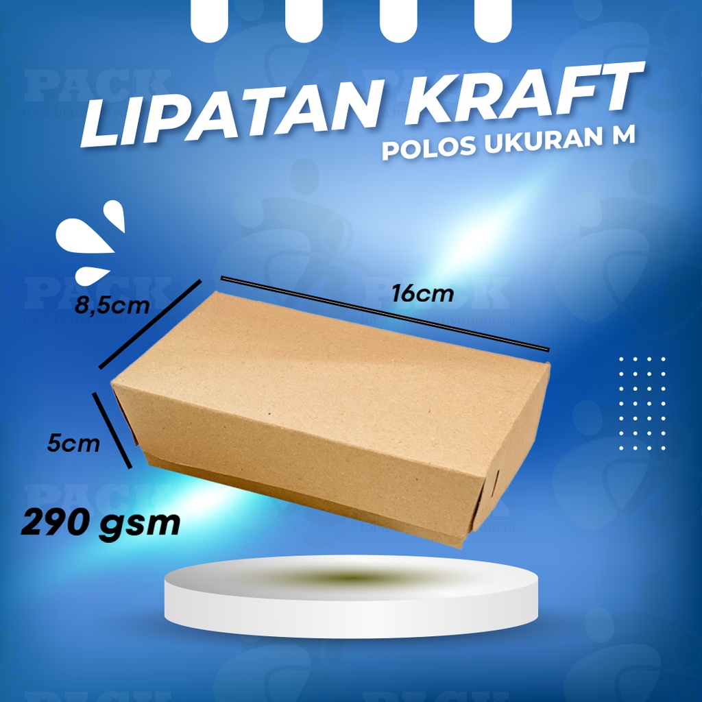 Jual Brown Paper Craft Lunch Box Size M Lembaran / Lipatan - Lunch Box ...