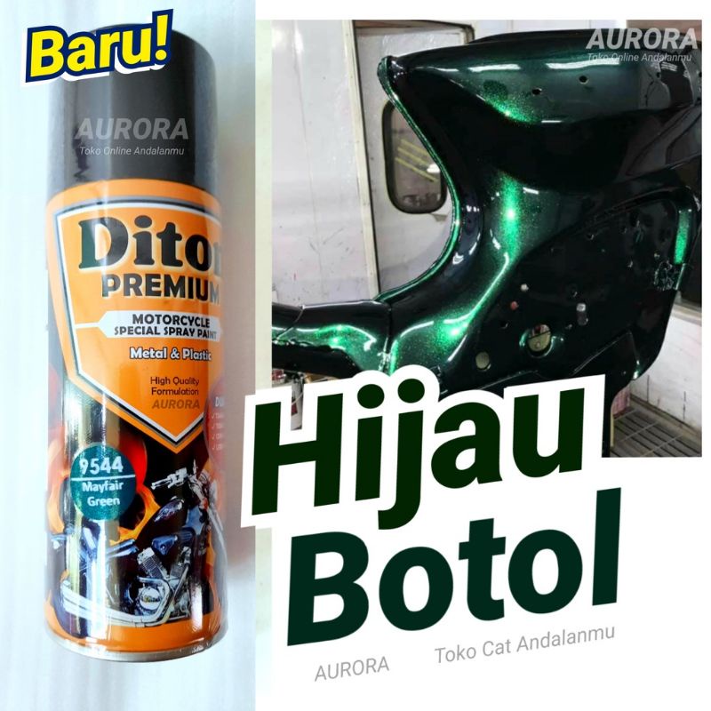 Jual Cat Pilok Diton Premium 9544 Mayfair Green 400ml Hijau Botol Hijau ...
