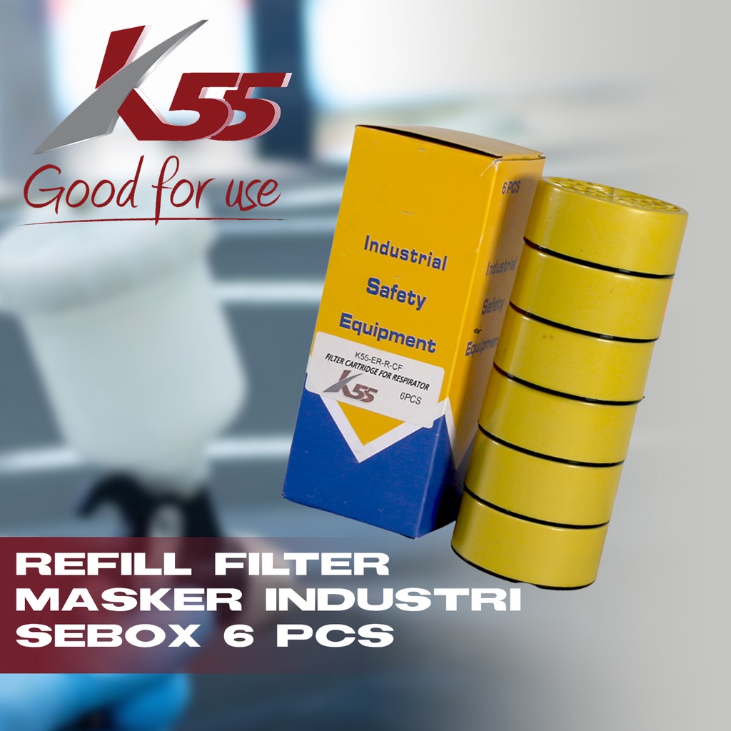 Jual K55 Refill Filter Masker Industri Cat Kimia Asap Respirator 1Box ...