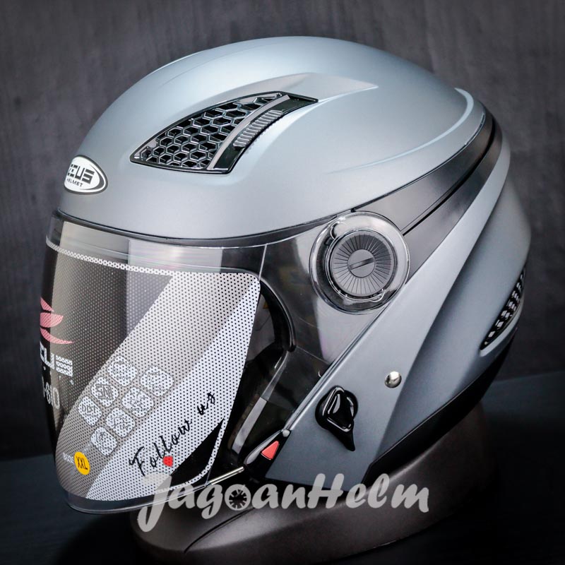 Jual ZEUS HELM ZS610 SOLID | MATT TITANIUM | ZS 610 DOUBLE VISOR ...