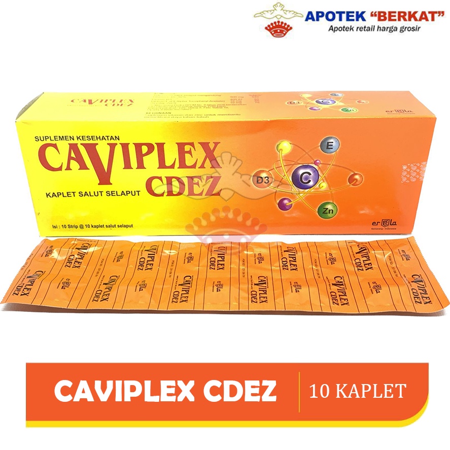 Jual CAVIPLEX CDEZ STRIP ISI 10 KAPLET / MULTIVITAMIN DAN ZINC | Shopee ...
