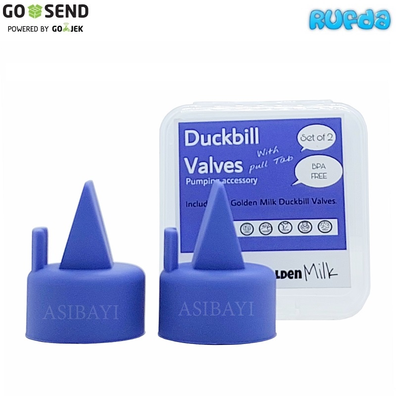 Jual Golden Milk Purple Valve Duckbill with Power Pull Tab Breastpump ...
