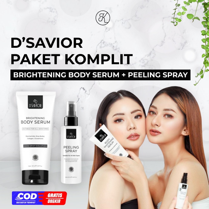 Jual D'SAVIOR GLOW UP SERIES - Paket Komplit Brightening Body Serum ...