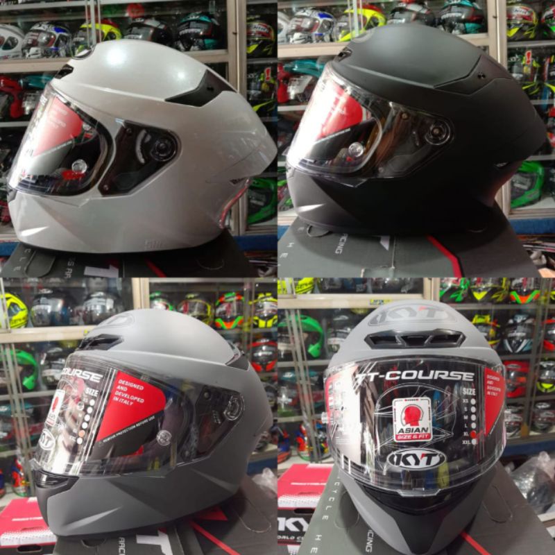 Jual HELM KYT TT COURSE GORILA GREY|MATT GORILA GREY|WHITE|BLACK DOFF ...