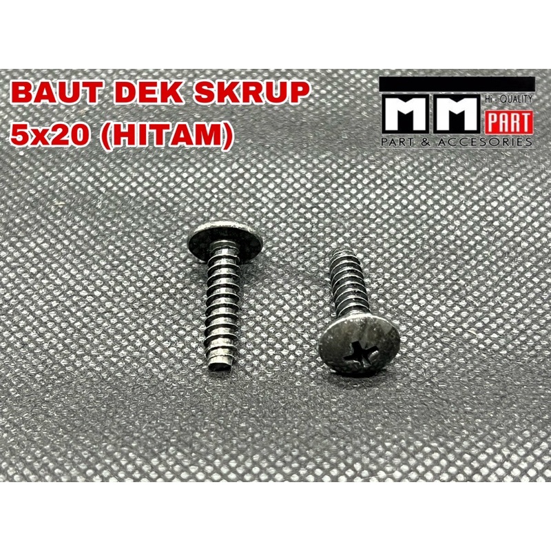 Jual BAUT DEK SKRUP UNIVERSAL 5x20 (HITAM) | Shopee Indonesia