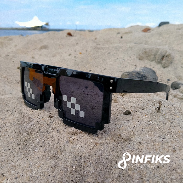 Jual Premium kacamata pixel double square 8 Bit Thug life | Shopee ...