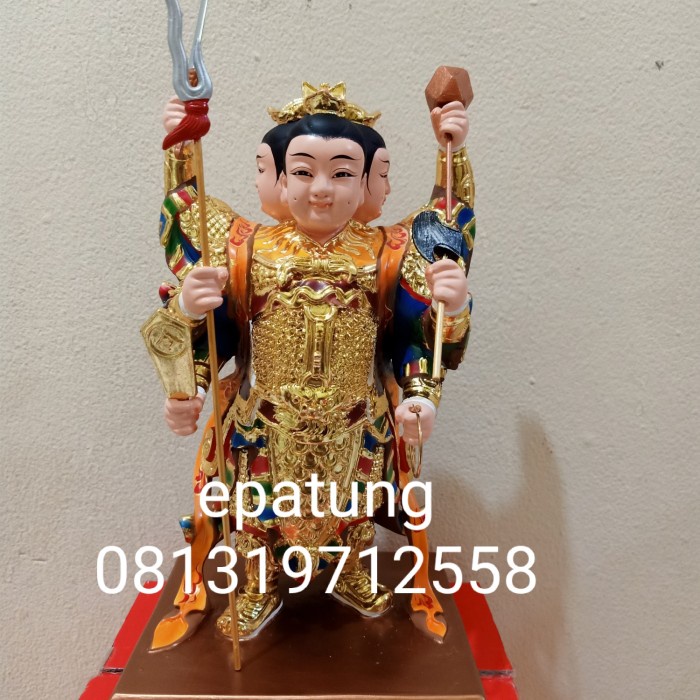 Jual patung dewa naca / nacha / na ca / locia 3 wajah - fiber - 12 inch ...