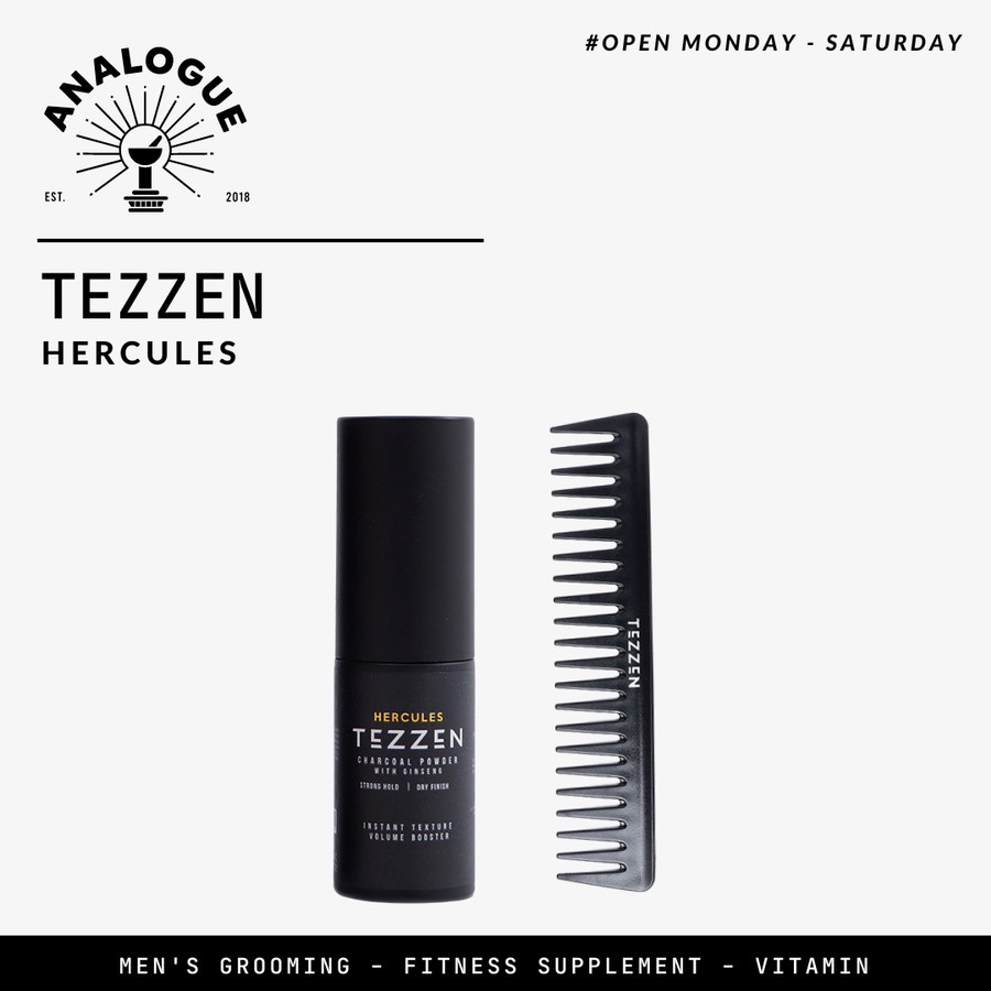 Jual Tezzen Hercules Hair Styling Powder Charcoal + Ginseng | Shopee ...