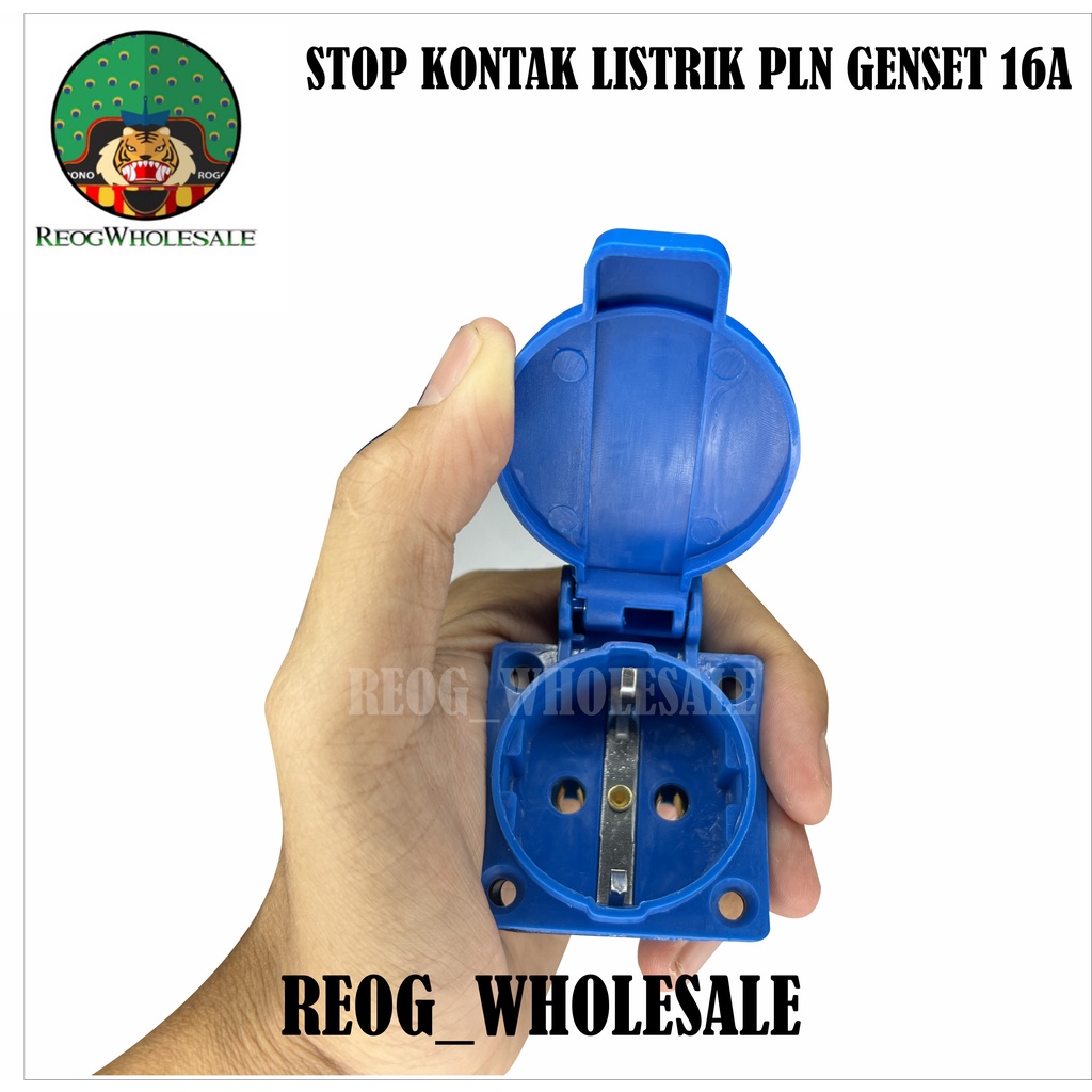 Jual STOP KONTAK LISTRIK PLN GENSET IP44 16A / SOCKET KONTRA STEKER 16AMPERE / Panel Mounting ...