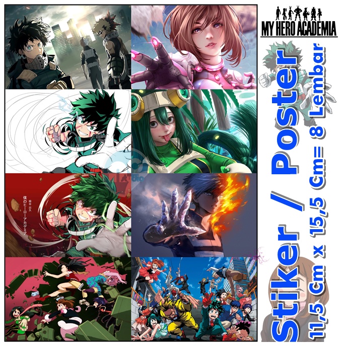 Jual Poster Stiker Boku No Hero Academia todoroki Anime Animeart Stiker ...