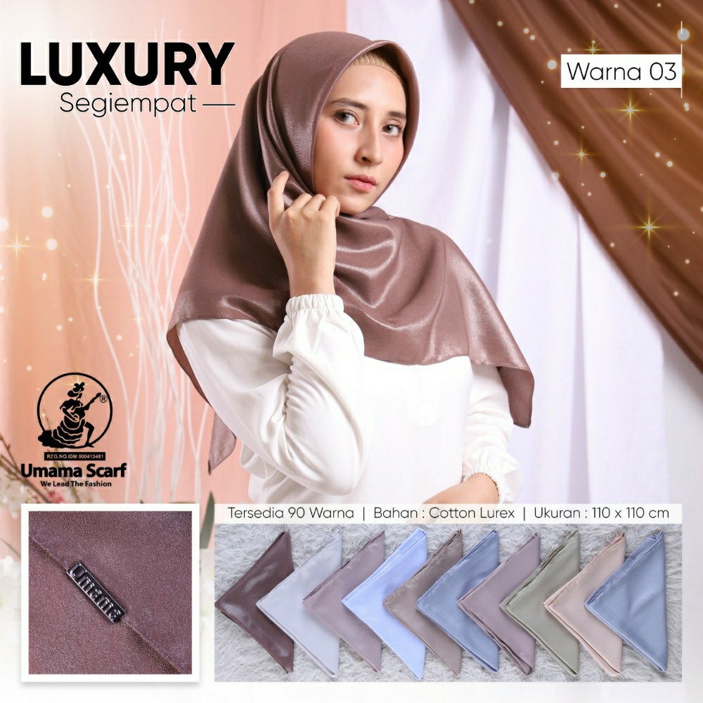Jual Hijab Segiempat Umama Luxury Plain Laser Cut Jilbab Polos Scraf